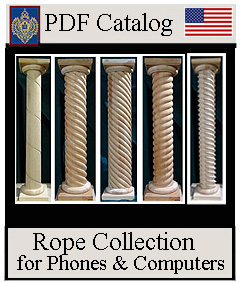 Rope columns by Imperial Productions 1-800-399-7585, spiral twists made ...